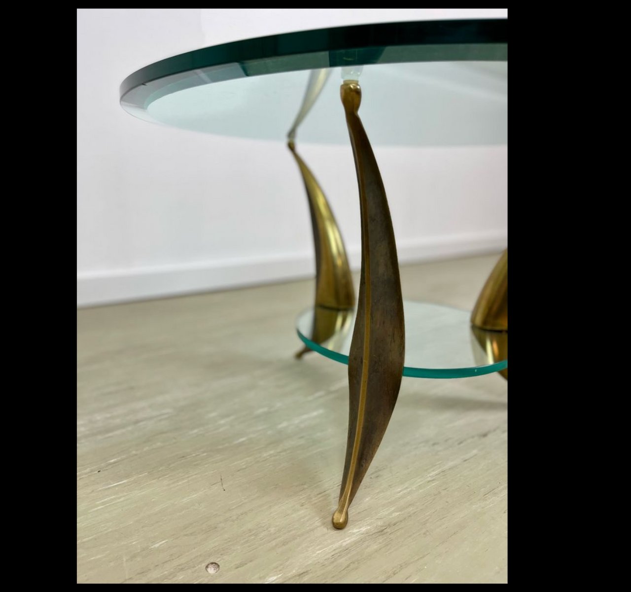 Vintage Bronze Coffee Table by Willy Daro, 1970s for sale at Pamono