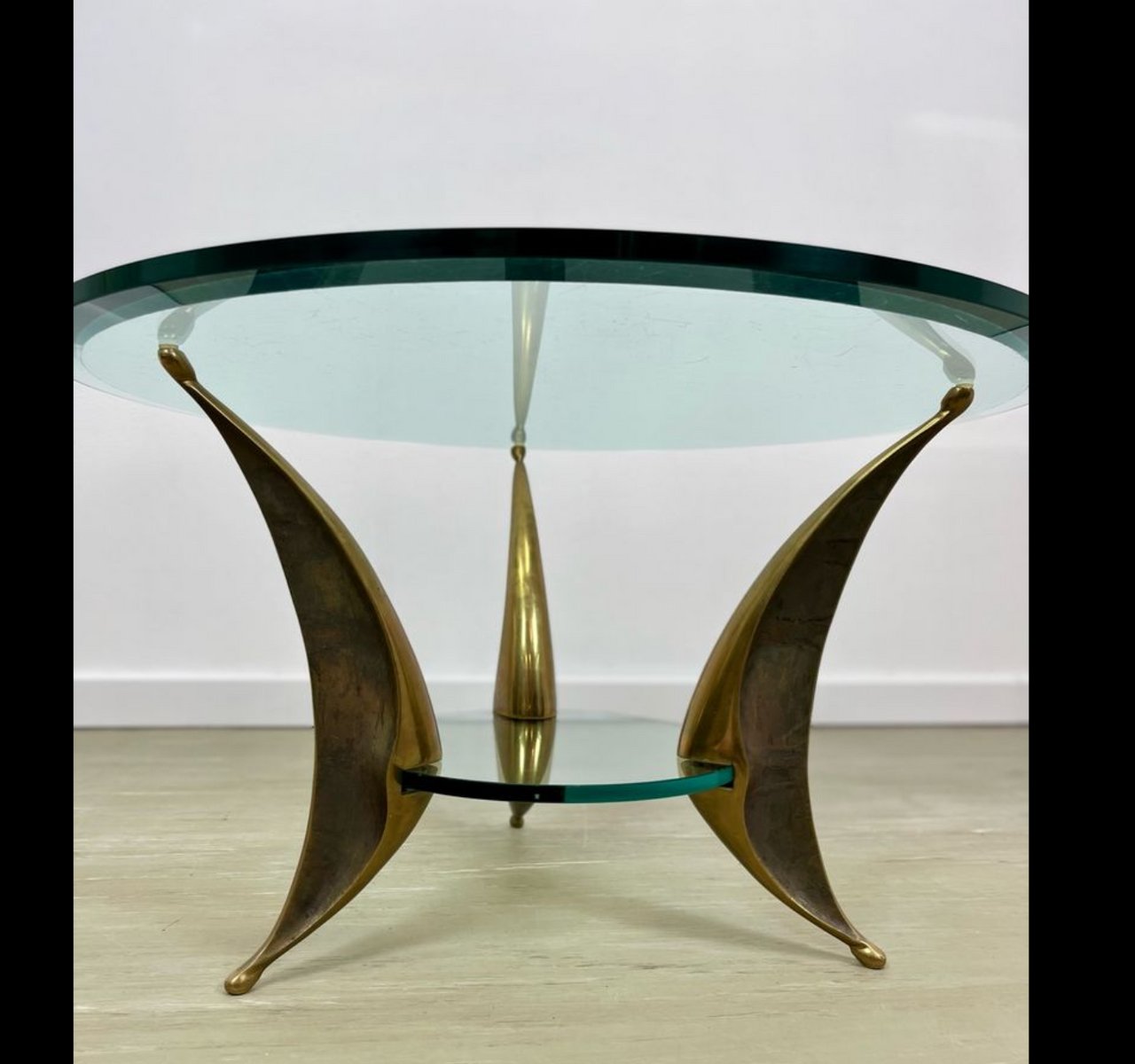 Vintage Bronze Coffee Table by Willy Daro, 1970s for sale at Pamono