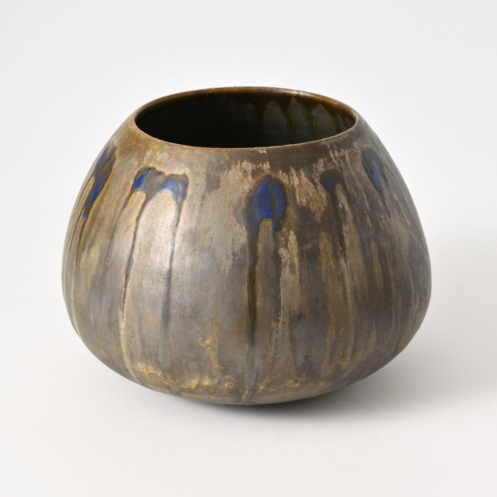 Danish Drip Glaze Studio Pottery Vase by Haakon Darger, 1960s for sale ...