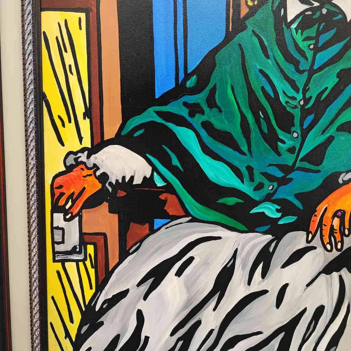 Max Hamlet, Innocent Tenth Sail, Hommage an Francis Bacon, 1987, Acryl auf Leinwand, gerahmt bei ...