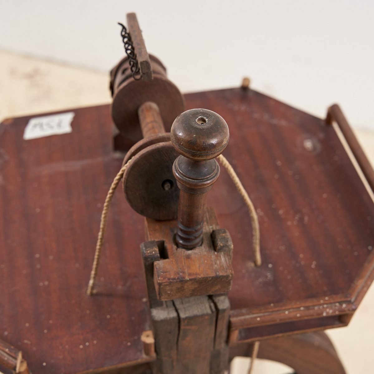 Antique Wooden Spinning Wheel for sale at Pamono