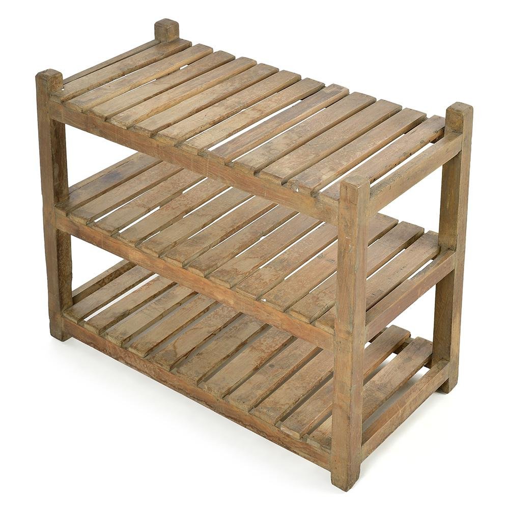 3-Tier Wooden Leg Shelf for sale at Pamono