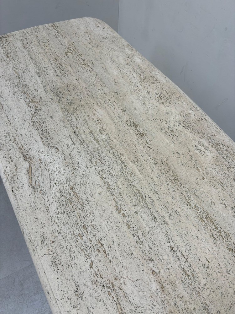 Italian Travertine Dining Table for sale at Pamono