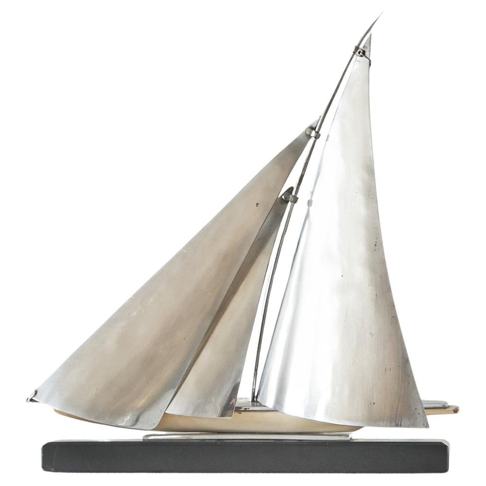 Art Deco Miniature Dragon Sailing Boat, 1950s for sale at Pamono