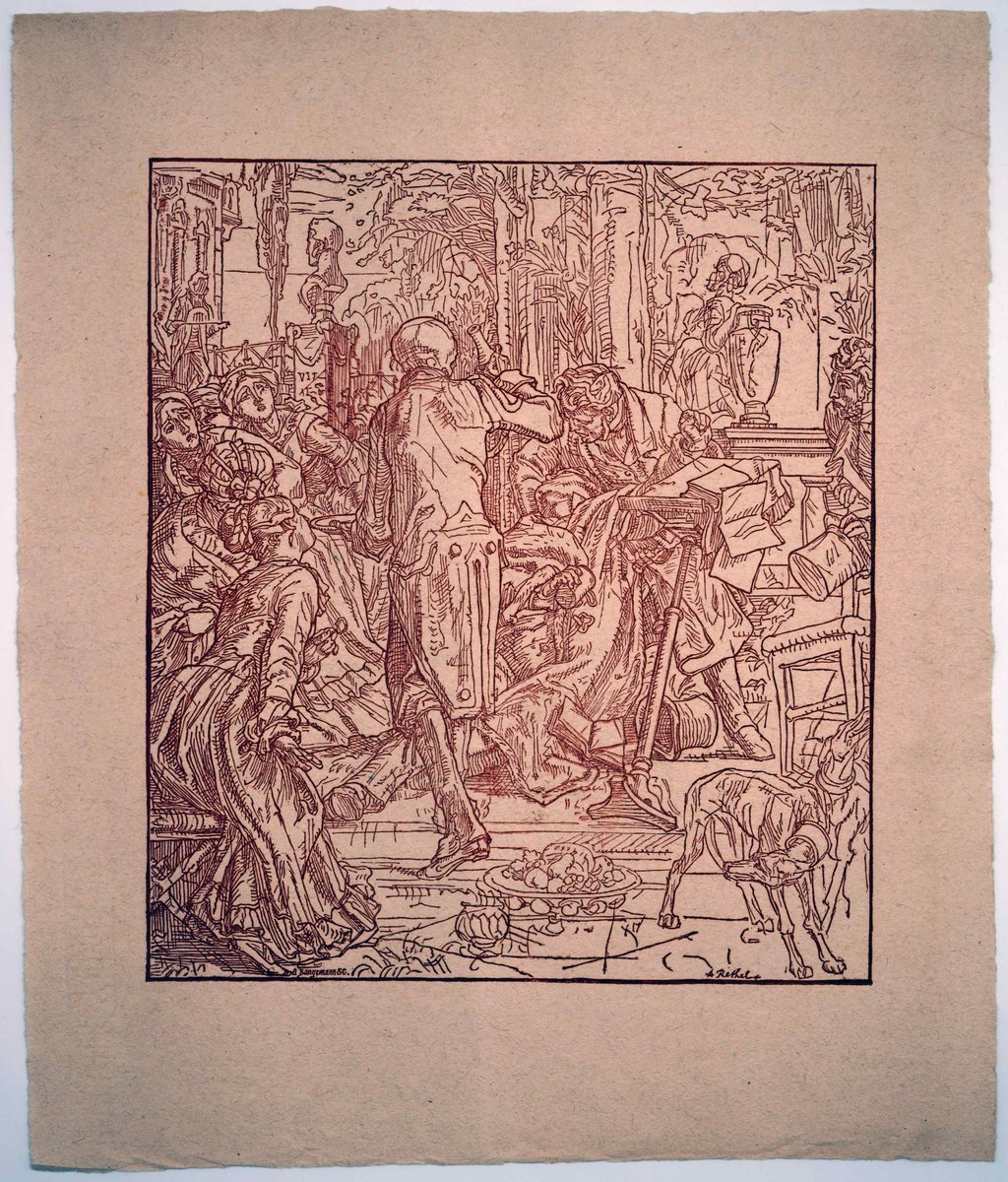 Nach Alfred Rethel, Tod als Diener, 1920er Jahre, Holzschnitt bei ...