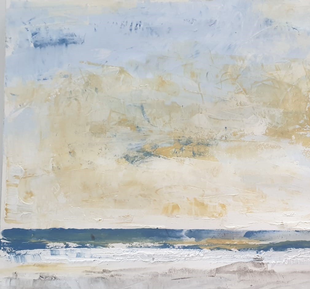 Christian Feltin, Horizon Maritime, Acrylic on Paper, Framed for sale ...