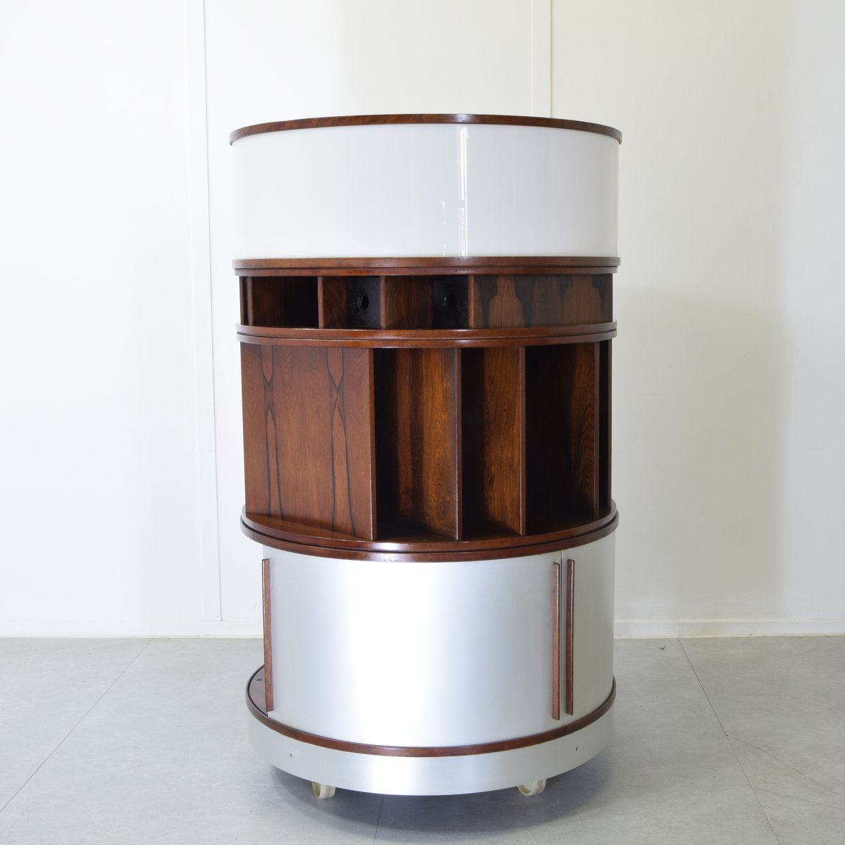 Combi Center Series Storage Unit with Wooden Frame by Joe Colombo ...