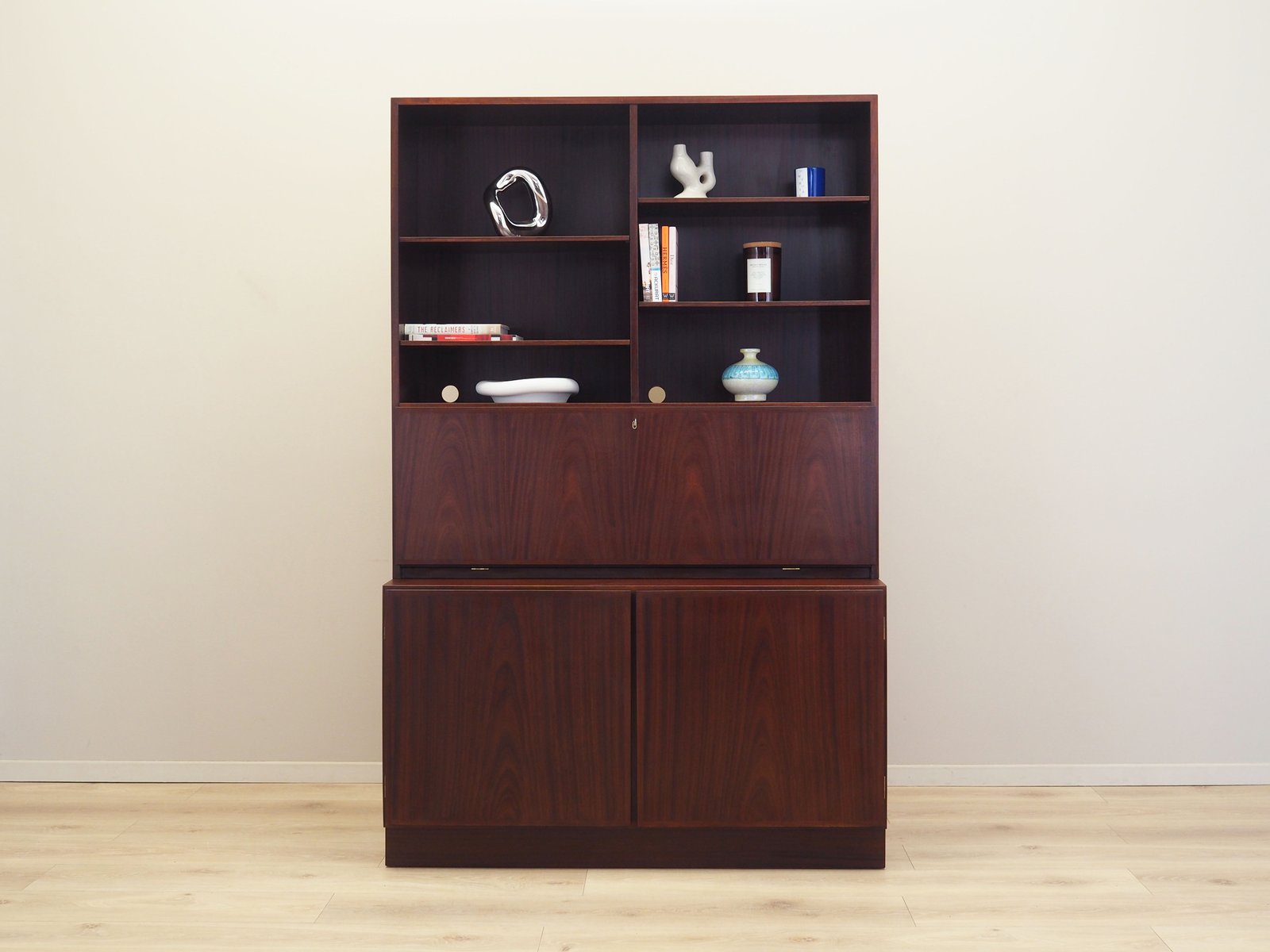 Danish Mahogany Bookcase from Omann Jun, 1970s for sale at Pamono