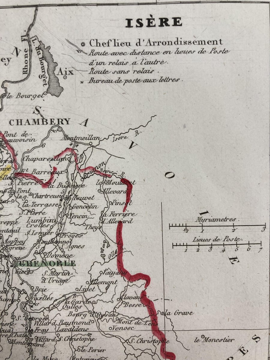 Map of the Department of Isère after Charles V. Monin, 1840s for sale ...