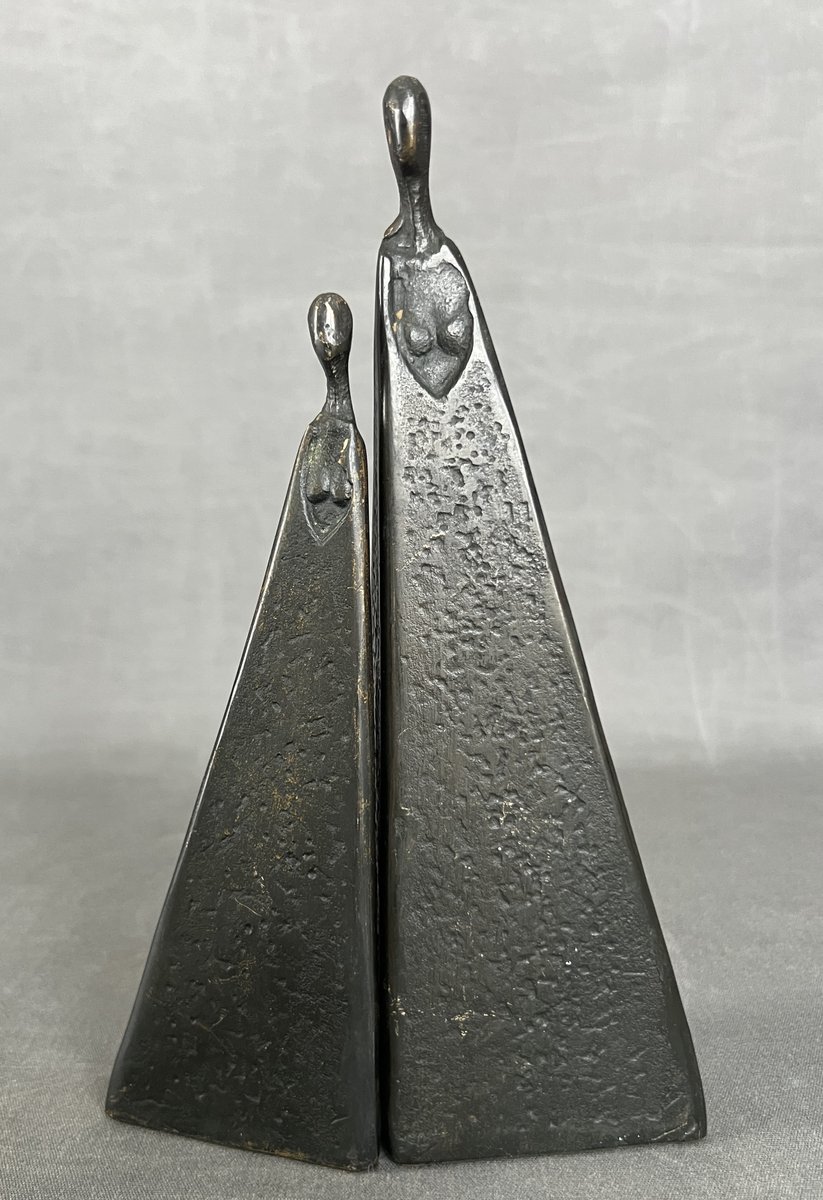 Sydney Kumalo, Sculptures, 1970, Bronzes, Set of 2 for sale at Pamono