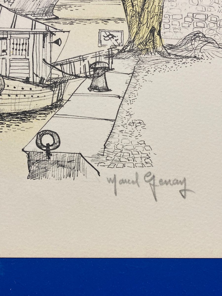 Marcel Genay, View of the Pont-Neuf, Lithograph, 1970s for sale at Pamono