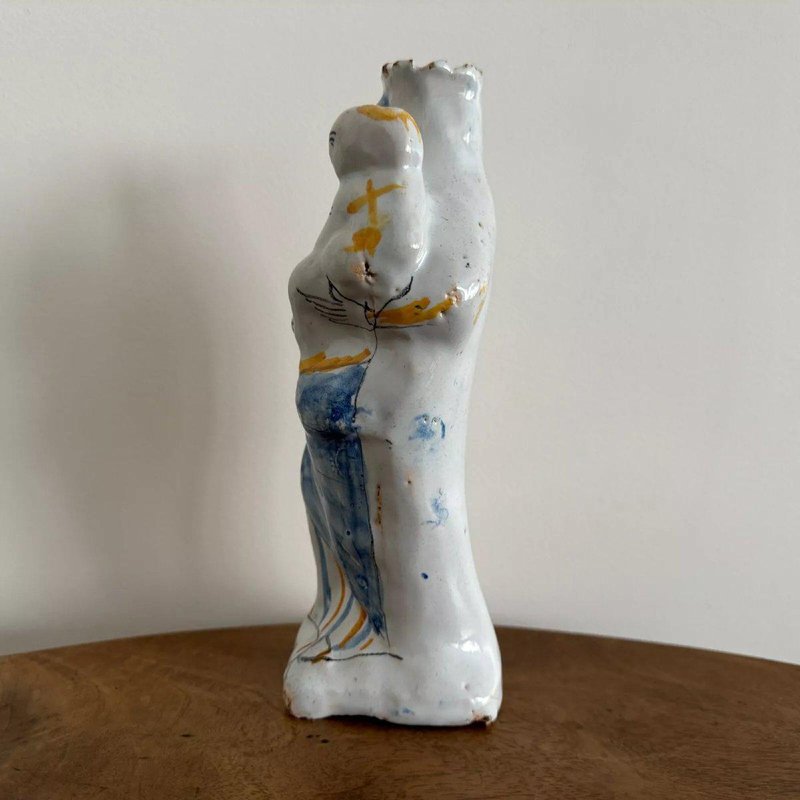 18th Century Crowned Virgin Mary in Earthenware from Nevers for sale at ...