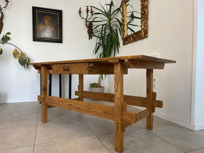 Antique Farm Dining Table for sale at Pamono