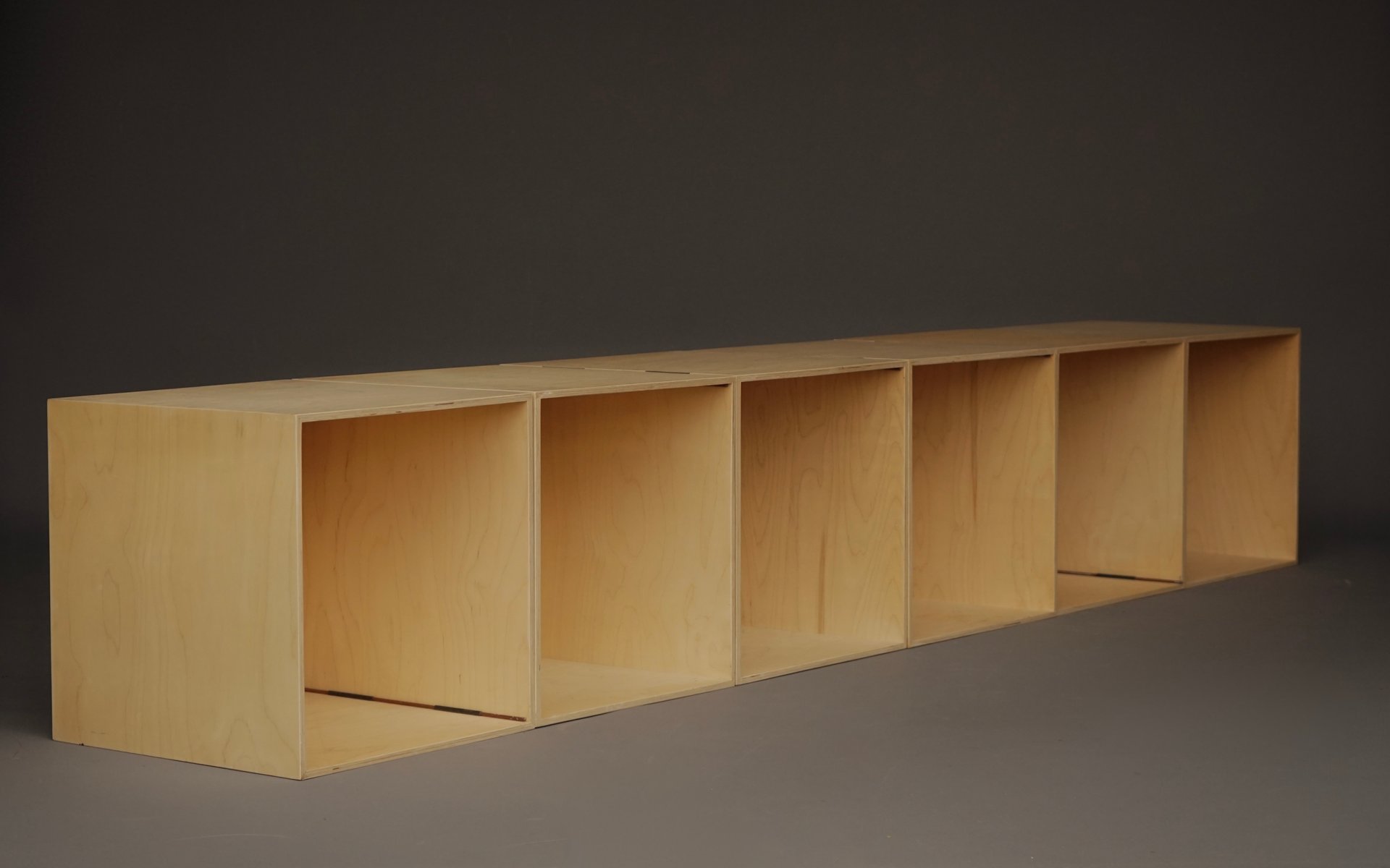 Transformable Cube Sculpture. 1980s, Plywood for sale at Pamono