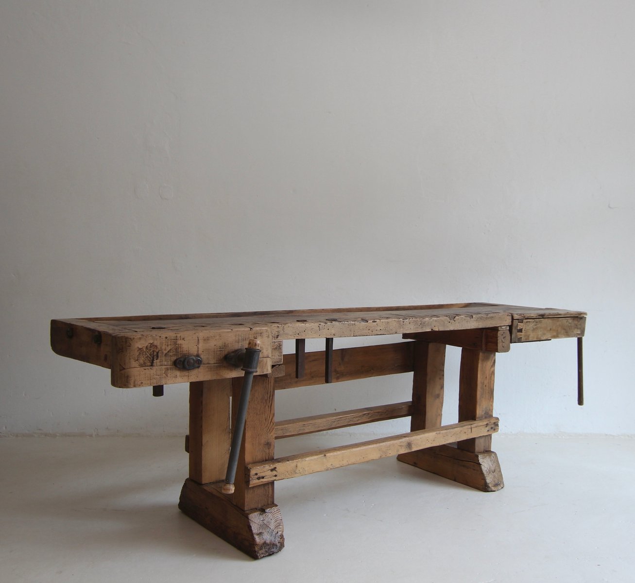 Vintage Oak and Pine Workbench, 1920s for sale at Pamono