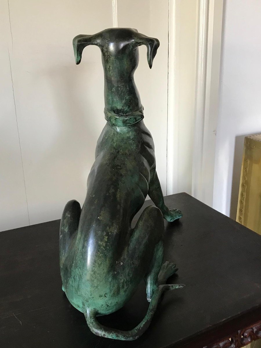 Belgian Artist, Sculptures of Whippet Dogs, 1975, Bronze, Set of 3 for ...