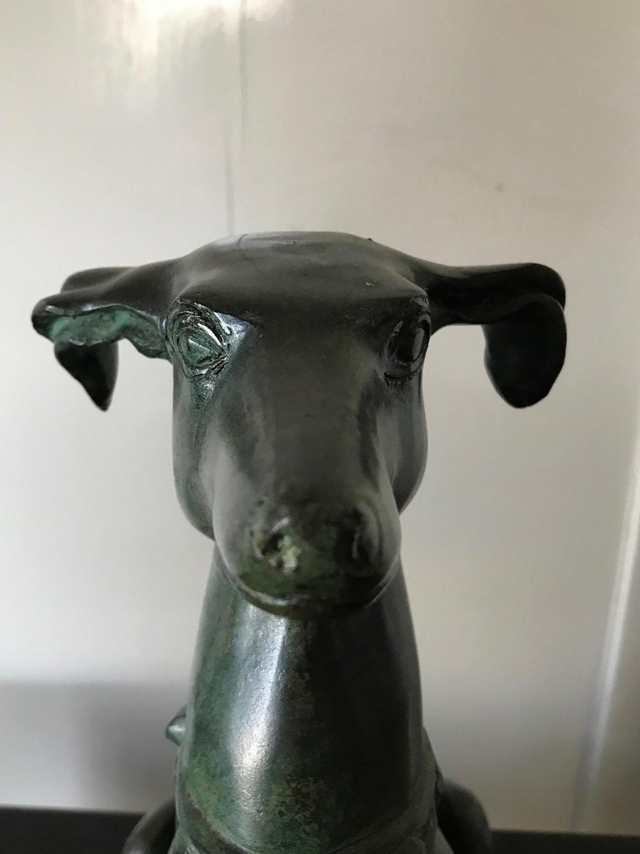 Belgian Artist, Sculptures of Whippet Dogs, 1975, Bronze, Set of 3 for ...