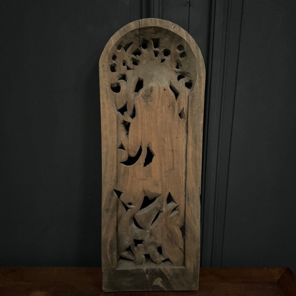 Large Indian Goddess Bas-Relief in Carved Wood, 20th Century for sale ...