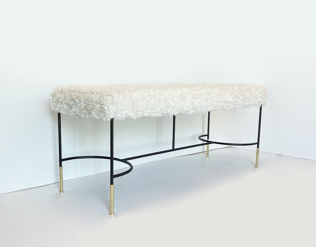 Vintage Fluffy Bench, 1990s for sale at Pamono