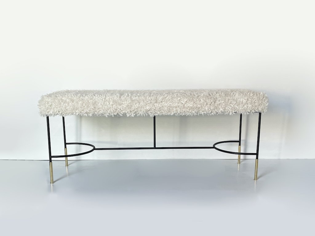 Vintage Fluffy Bench, 1990s for sale at Pamono