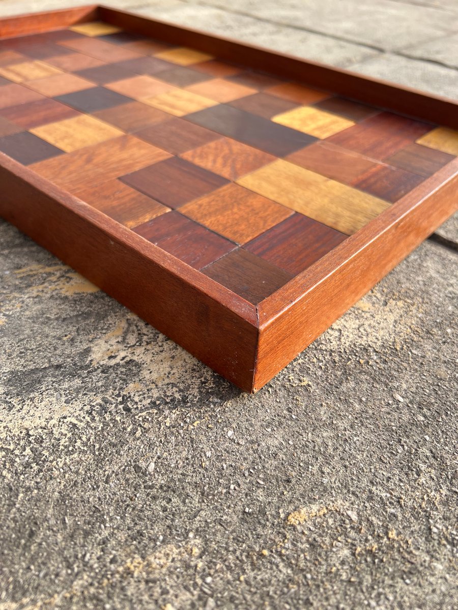 Mid-Century Scandinavian Wood Tray, 1960s for sale at Pamono