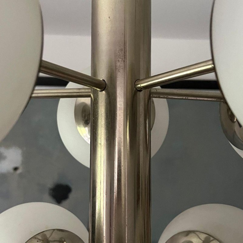 Sputnik 10-Globe Chandelier, 1970s for sale at Pamono