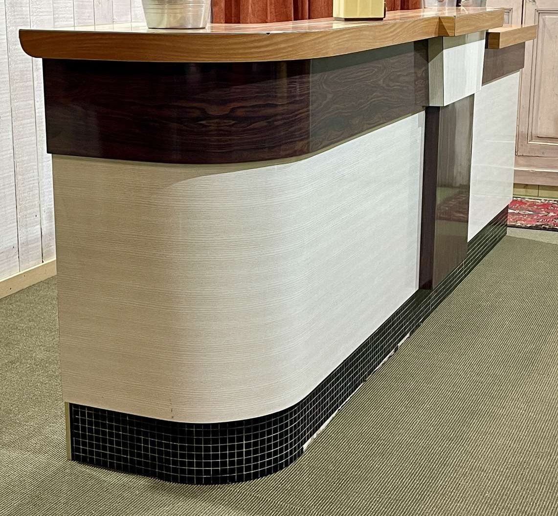 Formica Bar Counter with Rounded Corners, 1960s for sale at Pamono