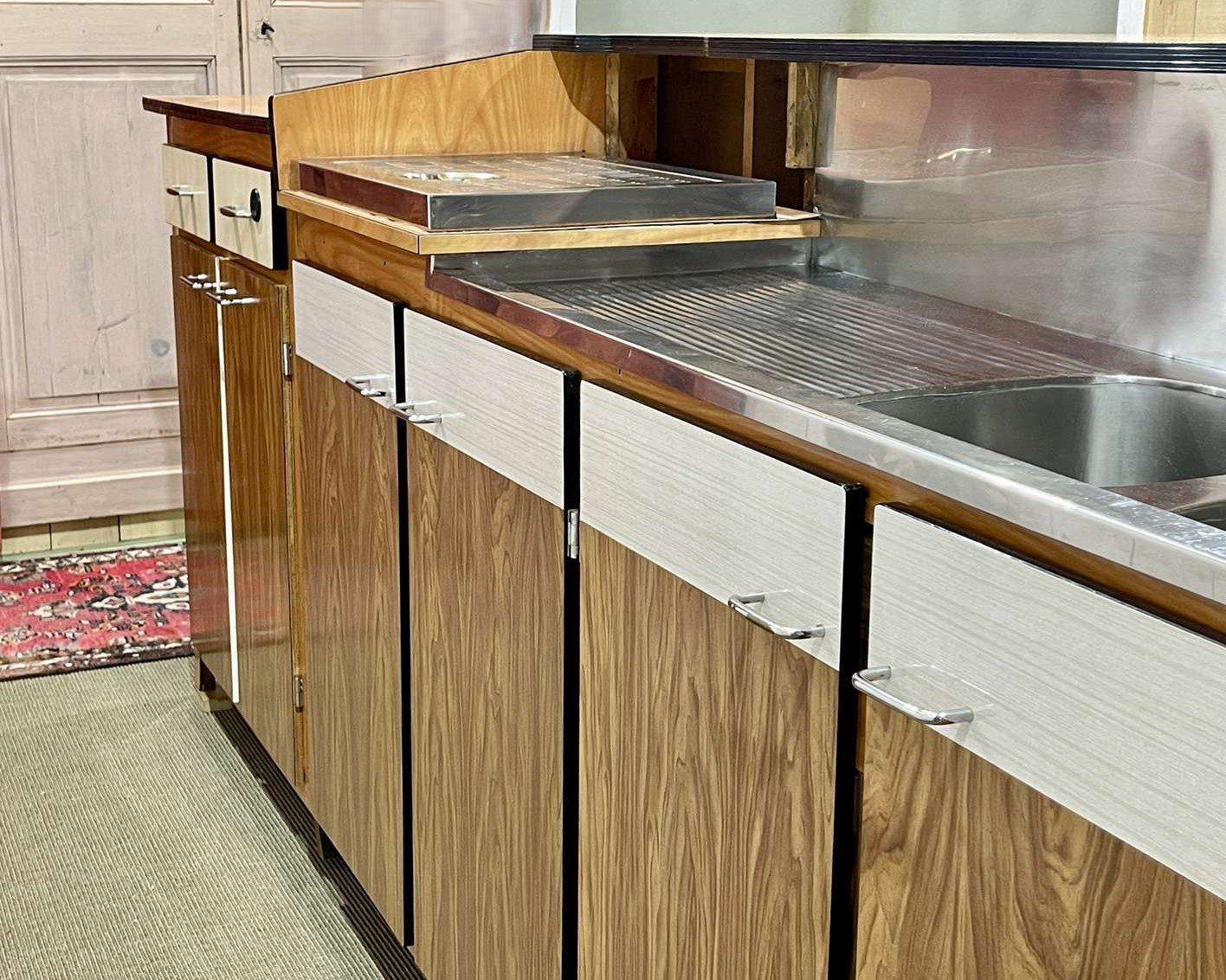 Formica Bar Counter with Rounded Corners, 1960s for sale at Pamono