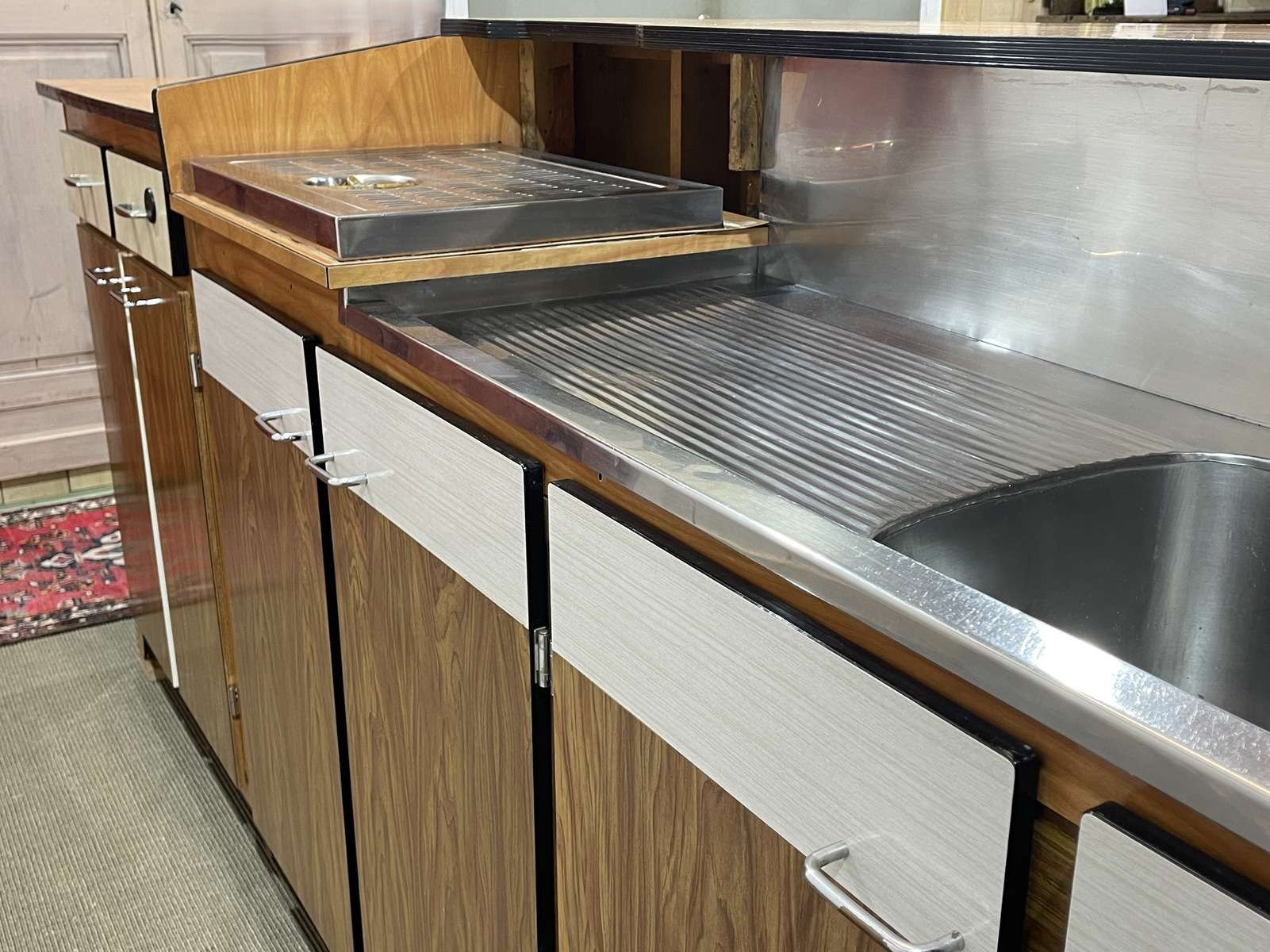 Formica Bar Counter with Rounded Corners, 1960s for sale at Pamono