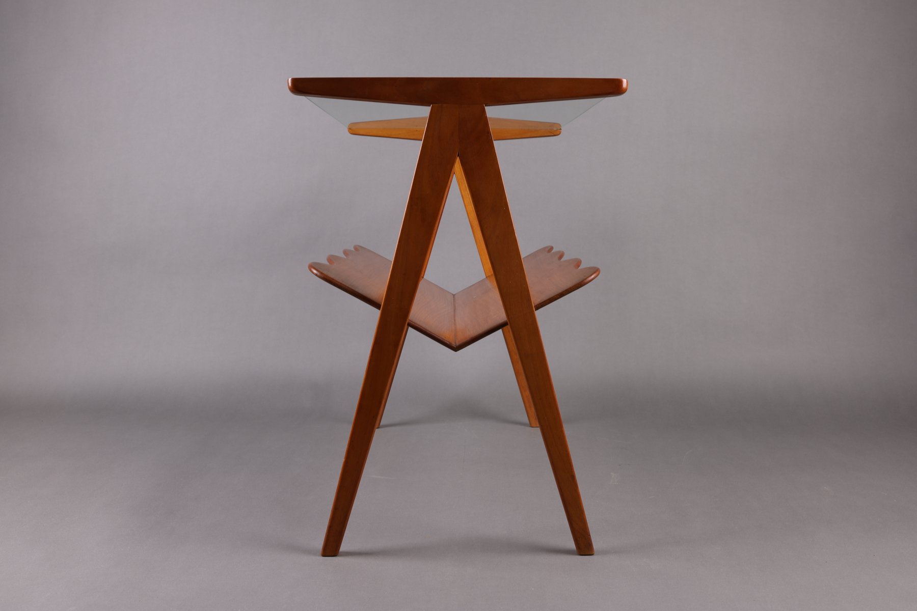 Mid-Century Modern Italian Side Table with Magazine Rack, 1960s for ...