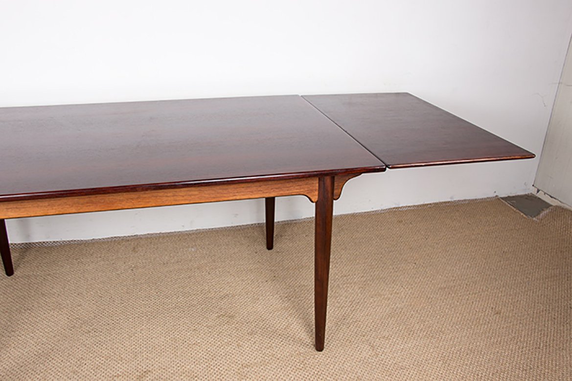 Large Danish Extendable Dining Table in Rosewood Model 54 by Gunni ...