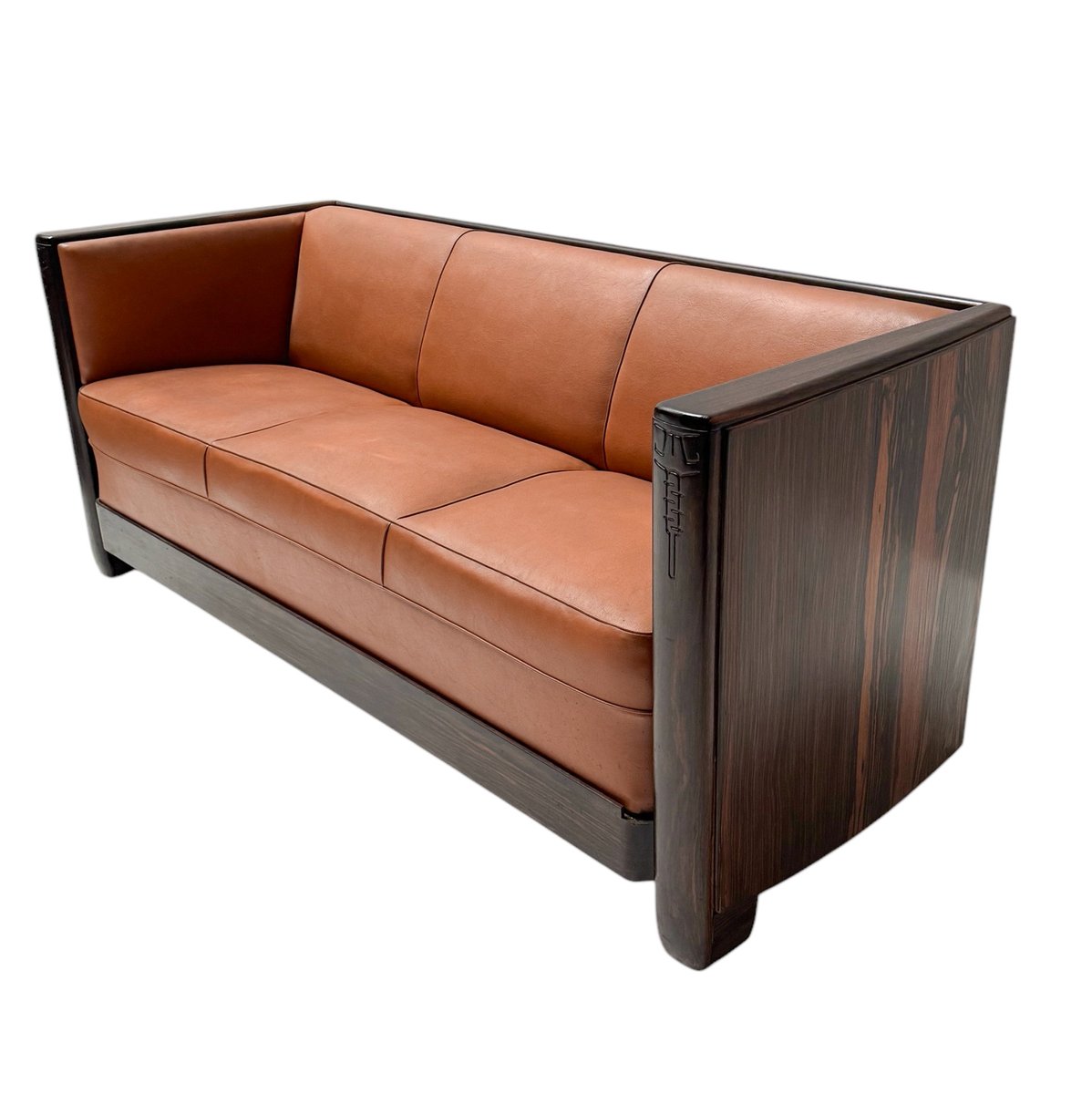Art Deco Amsterdam School Bench by Daniël Van Dorp for Gebroeders Reens ...