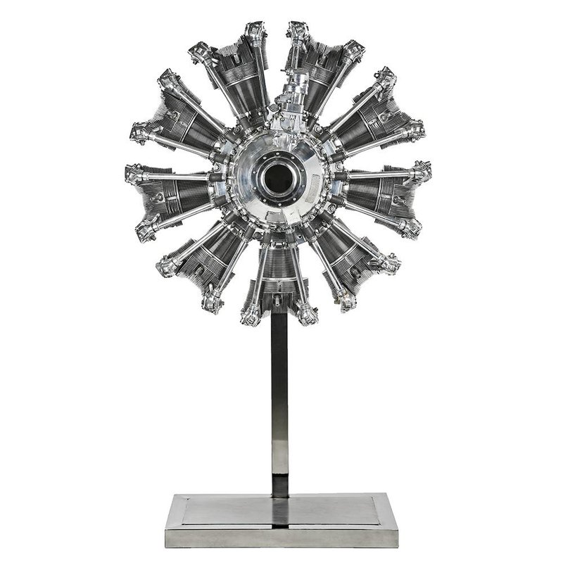 Polish Chrome-Plated and Stand-Mounted Aircraft Engine from WSK for ...
