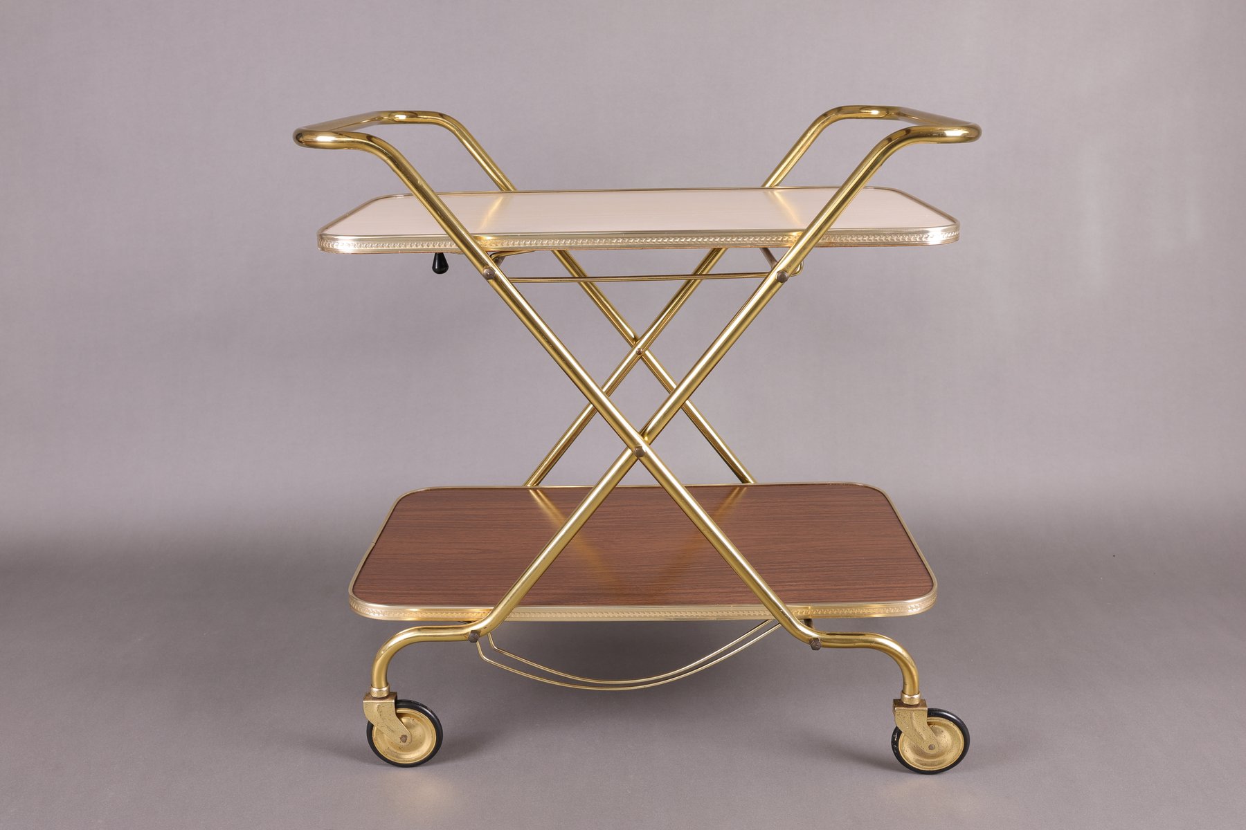 Mid-Century German Brass Bar Cart with Two-Tier Shelves, 1960s for sale ...