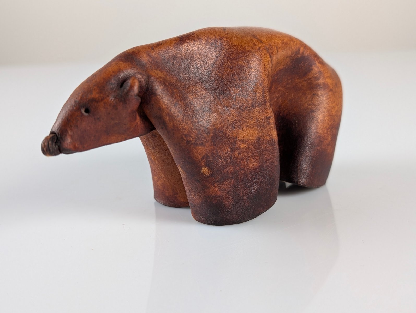 Vintage Leather Bear, Germany, 1960s for sale at Pamono