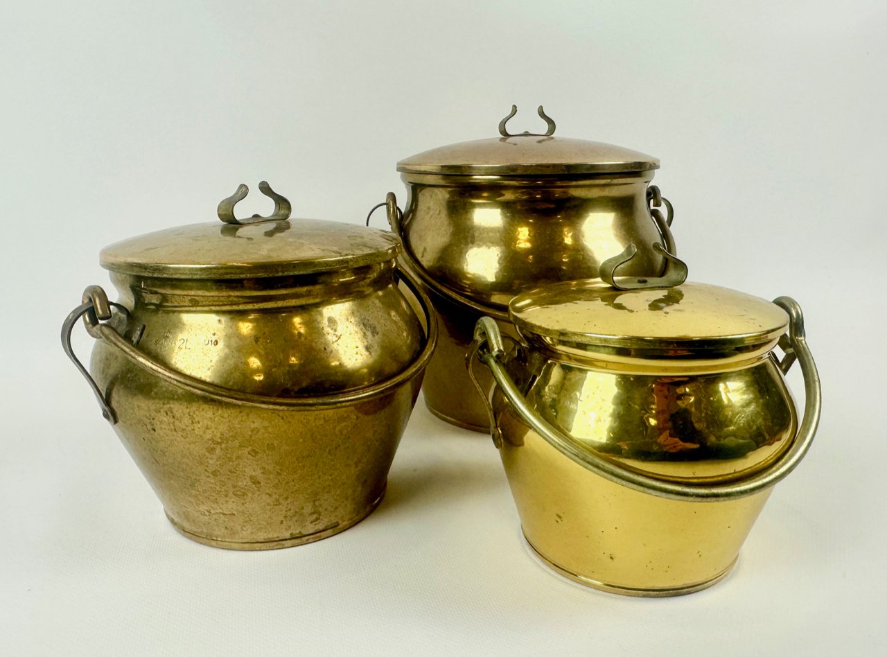 Vintage Swedish Brass Pulp Pots from Skultuna, 1980s, Set of 3 for sale ...