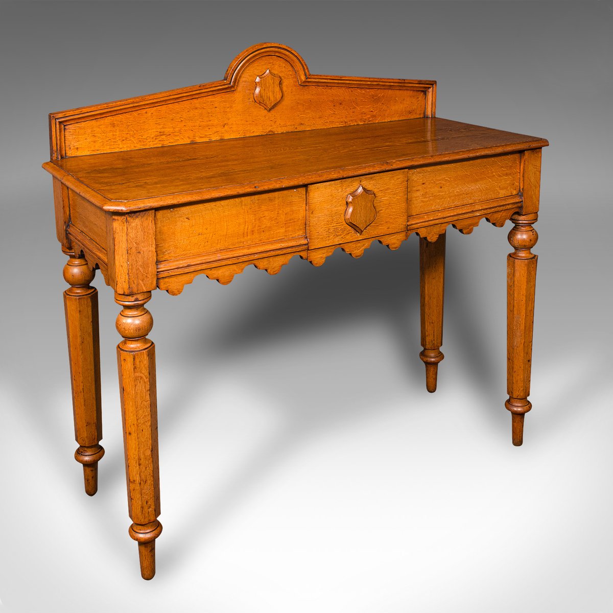 Early Victorian Hall Side Table in Golden Oak, 1850s for sale at Pamono