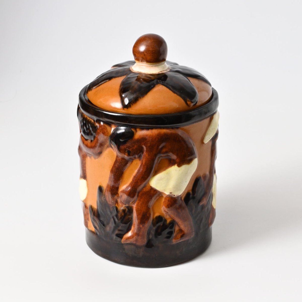 Swedish Pottery Tobacco Jar from Gabriel, 1920s for sale at Pamono