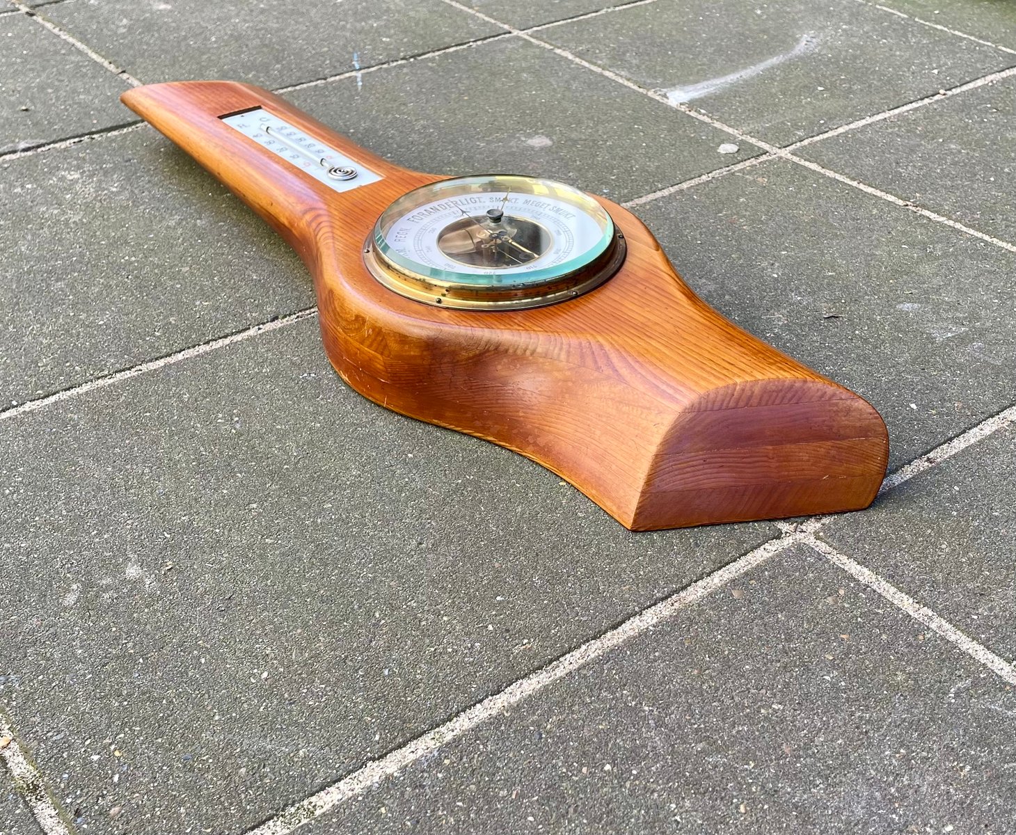 Old Weather Station made from Wooden Airplane Propeller, 1930s for sale ...