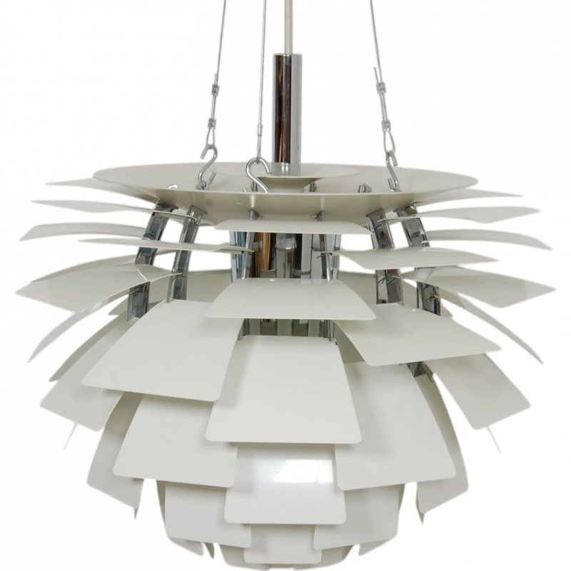 White Artichoke Lamp by Poul Henningsen, 1950s for sale at Pamono