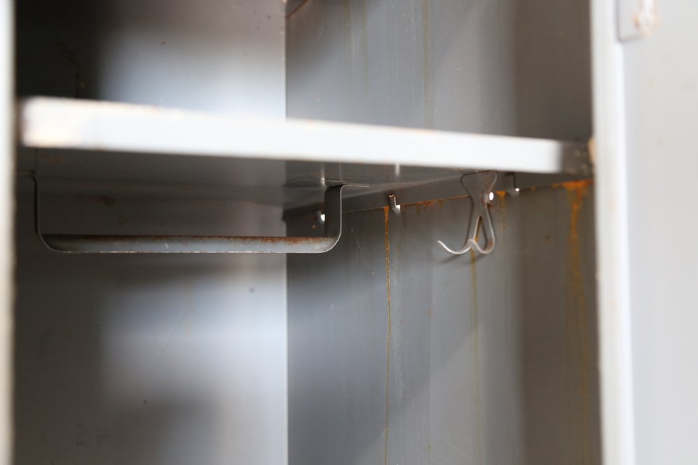 Vintage Industrial Iron Wardrobe for sale at Pamono