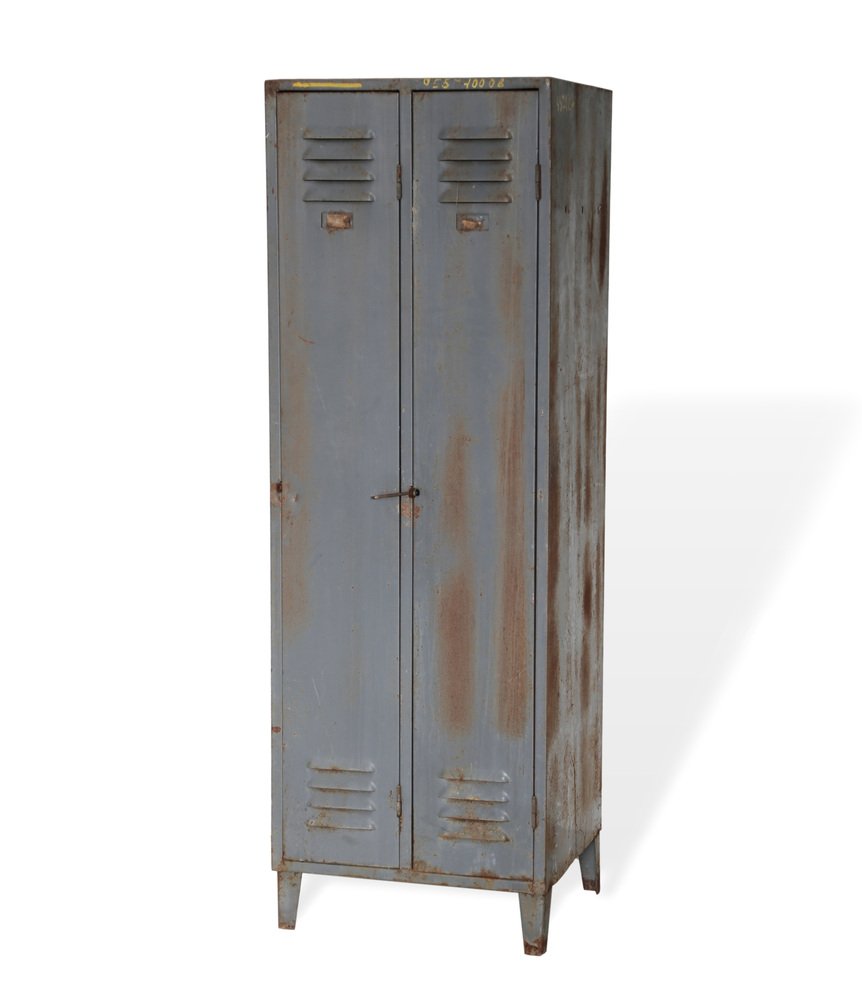 Vintage Industrial Iron Wardrobe for sale at Pamono