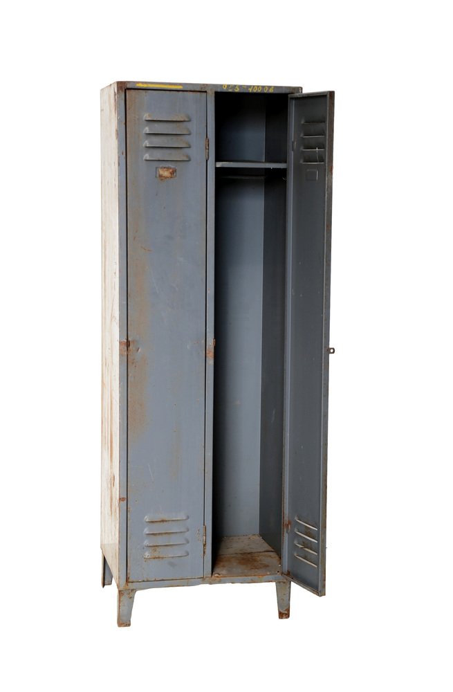 Vintage Industrial Iron Wardrobe for sale at Pamono