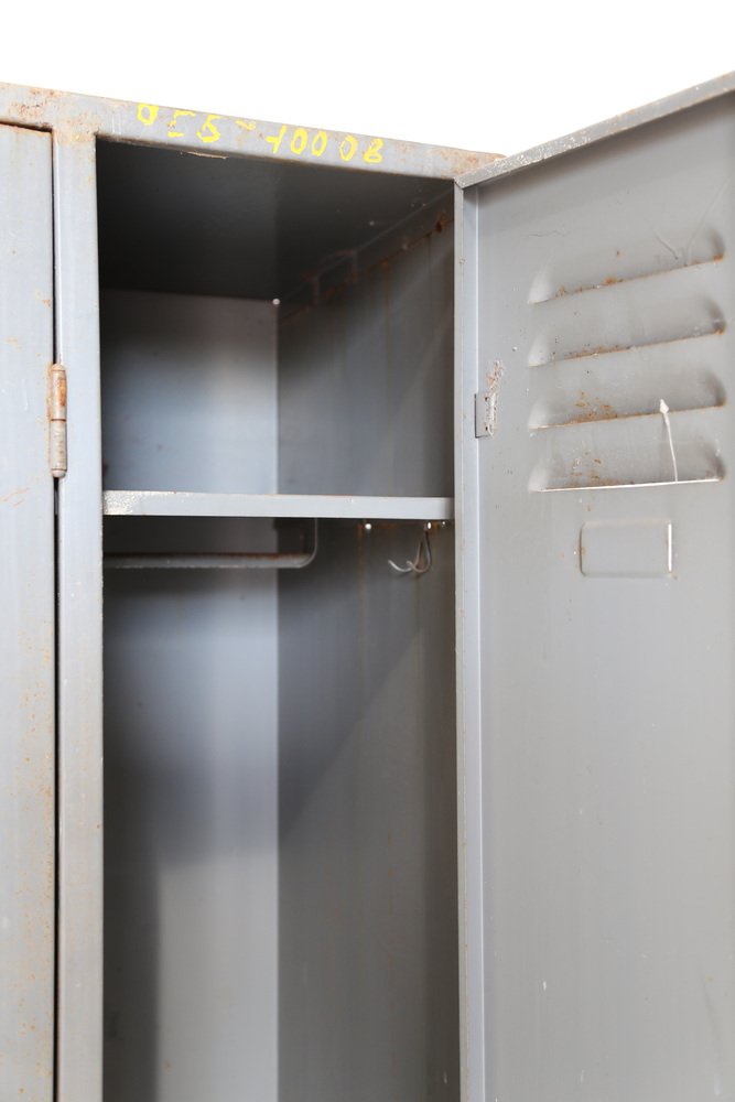 Vintage Industrial Iron Wardrobe for sale at Pamono