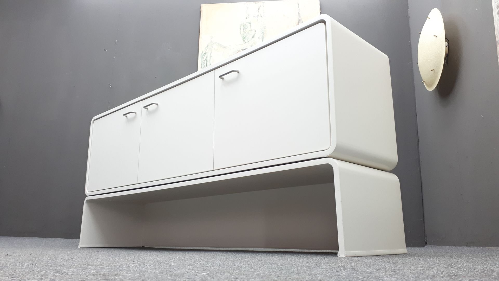 Space Age White Sideboard, 1970s for sale at Pamono