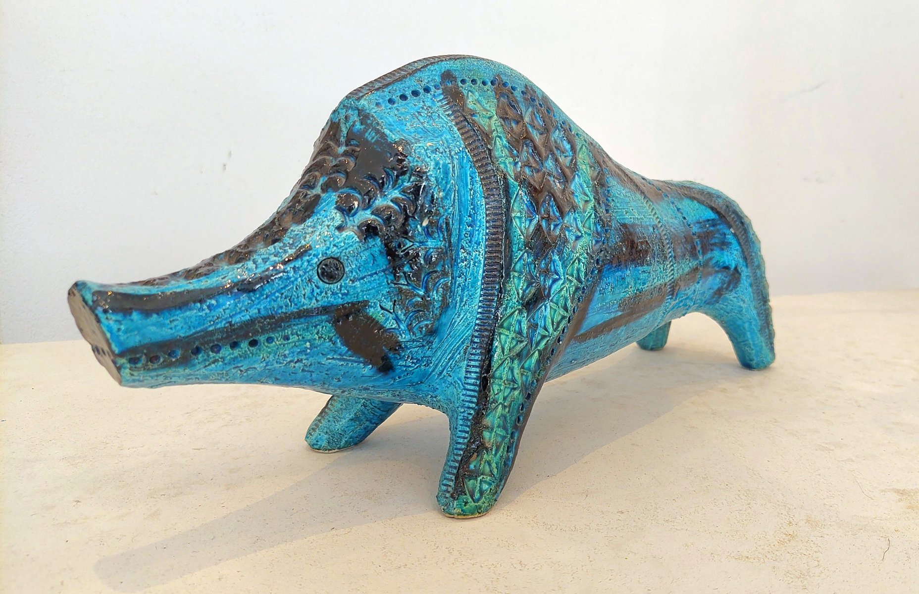 Ceramic Wild Boar by Aldo Londi for Bitossi, 1960s for sale at Pamono
