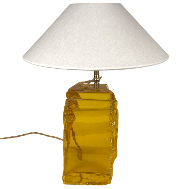 Mid-Century Colored Glass Table Lamp for sale at Pamono