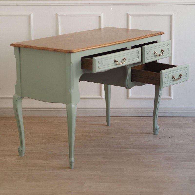 Country House Desk in Mint Green, 1920s for sale at Pamono
