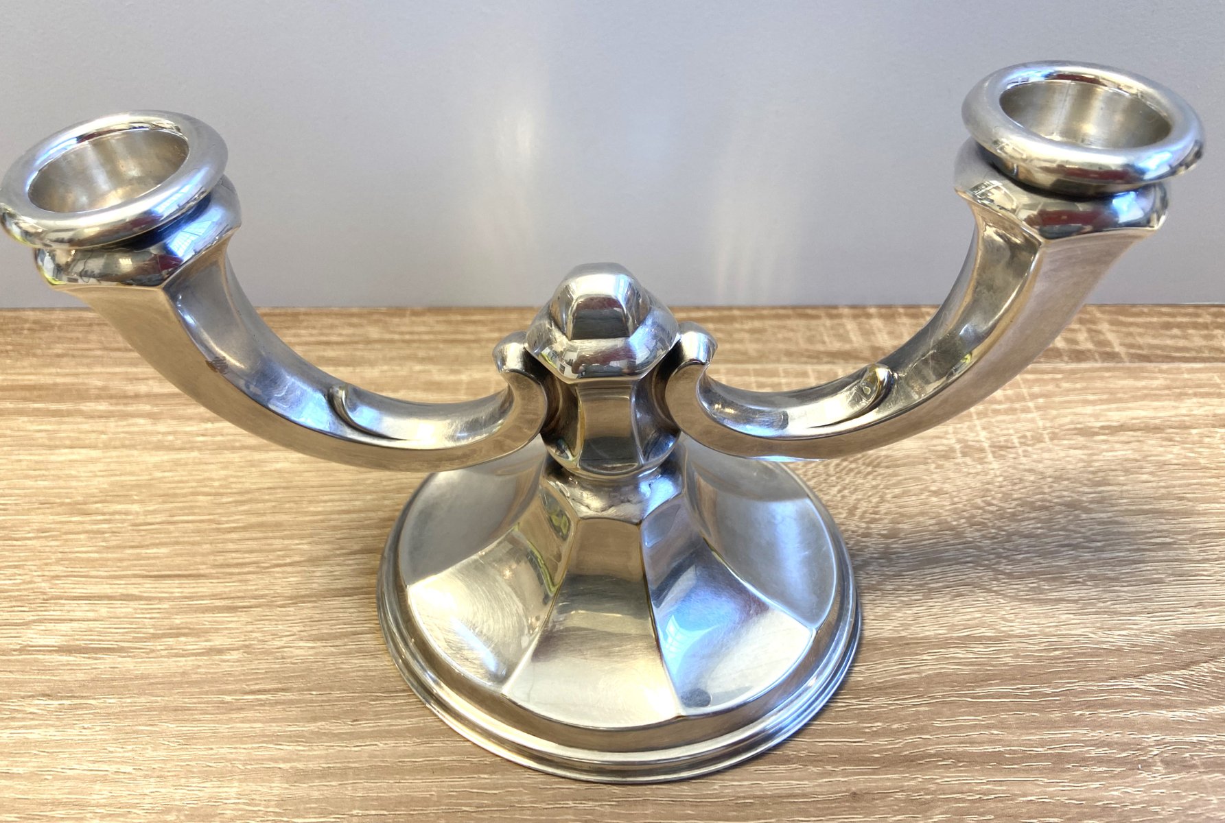 Art Deco Candleholder in Silver Plated from Wilhelm Wolff, Germany ...