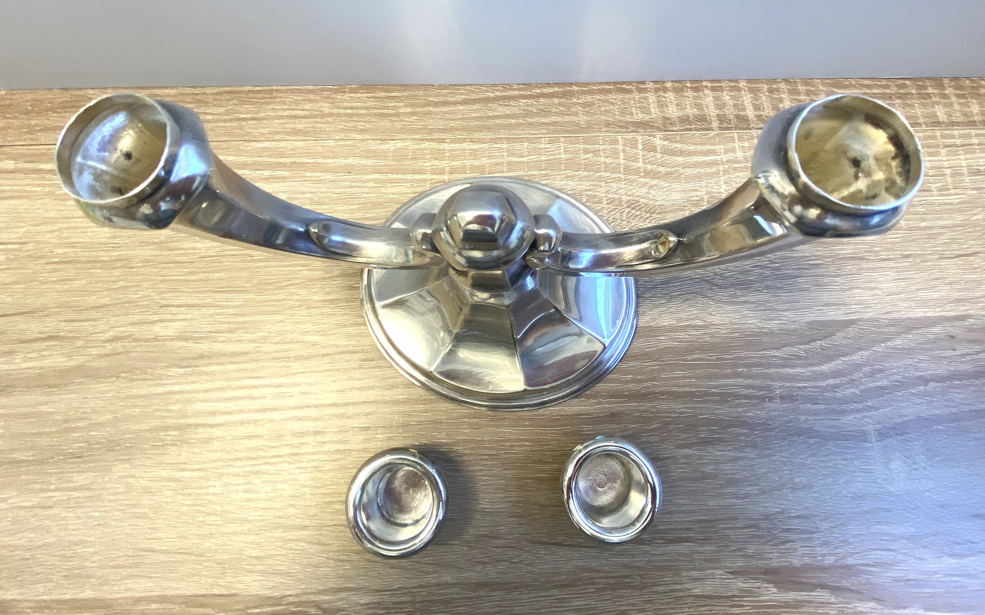 Art Deco Candleholder in Silver Plated from Wilhelm Wolff, Germany ...